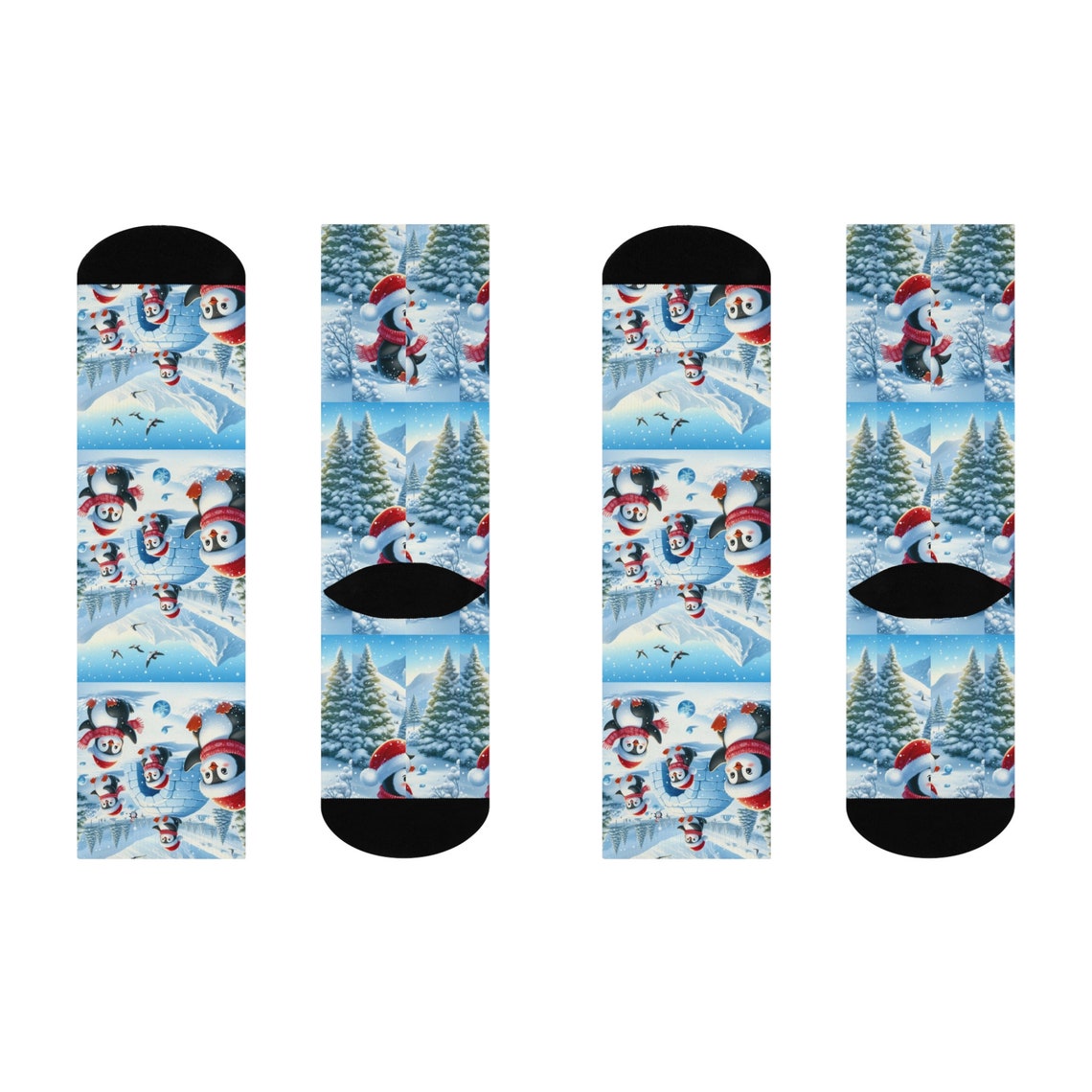 Christmas Penguin, Christmas Sock, Holiday Socks, Penguin ...
