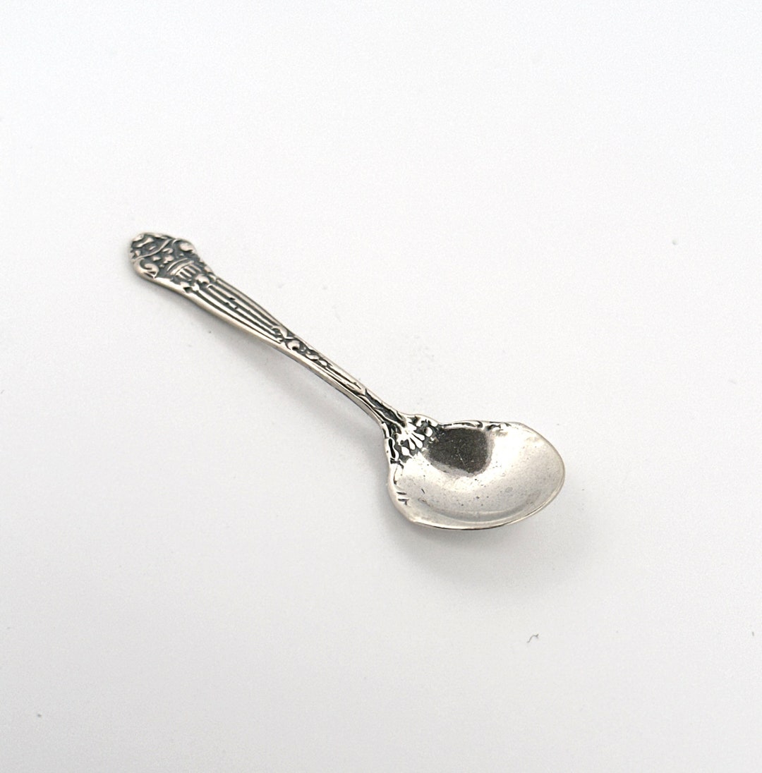 Sterling Silver Tiny Spoon,miniature Spoon Vintage,small Spoon Sliver ...