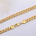 Men's Shiny 7mm Cuban Chain 14k Gold Platedcurb Cuban - Etsy