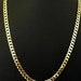 Men's Shiny 7mm Cuban Chain 14k Gold Platedcurb Cuban - Etsy