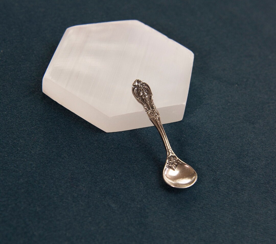 925 Sterling Silver Tiny Salt Spoon,miniature Salt Spoon Vintage,small ...