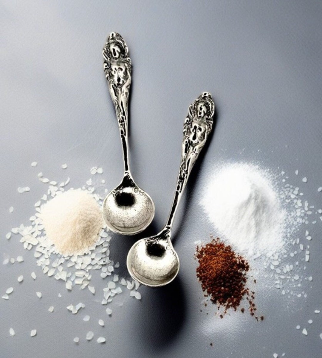 Set of 2 Solid Sterling Silver Love Disarmed Spoon/sugar Serving Spoon ...