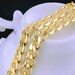 Men's Shiny 7mm Cuban Chain 14k Gold Platedcurb Cuban - Etsy