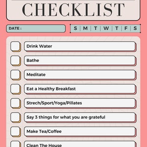 Morning Digital Planner, Ready to Print, Digital Planner, Morning ...