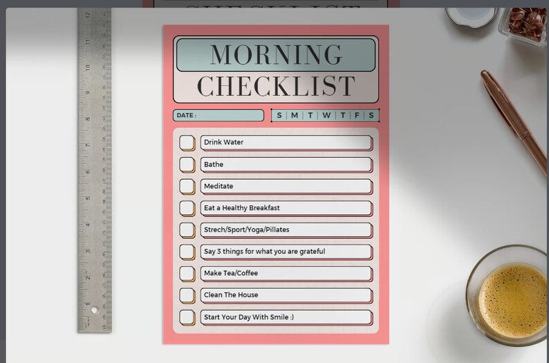 Morning Digital Planner, Ready to Print, Digital Planner, Morning ...