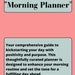 Morning Digital Planner, Ready to Print, Digital Planner, Morning ...