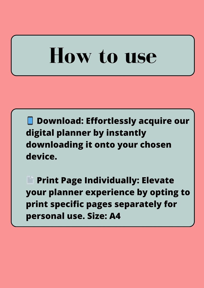 Morning Digital Planner, Ready to Print, Digital Planner, Morning ...