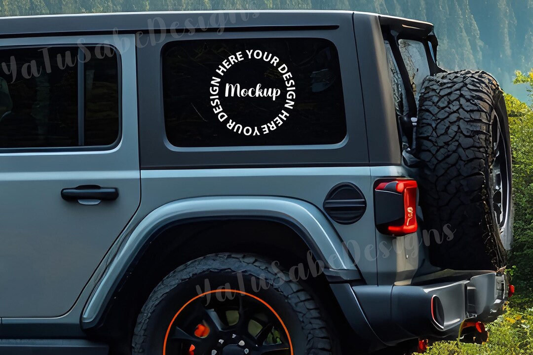 Car Window Mockup for Decals, Side Window Mockup, Suv/jeep Mockup, Car ...
