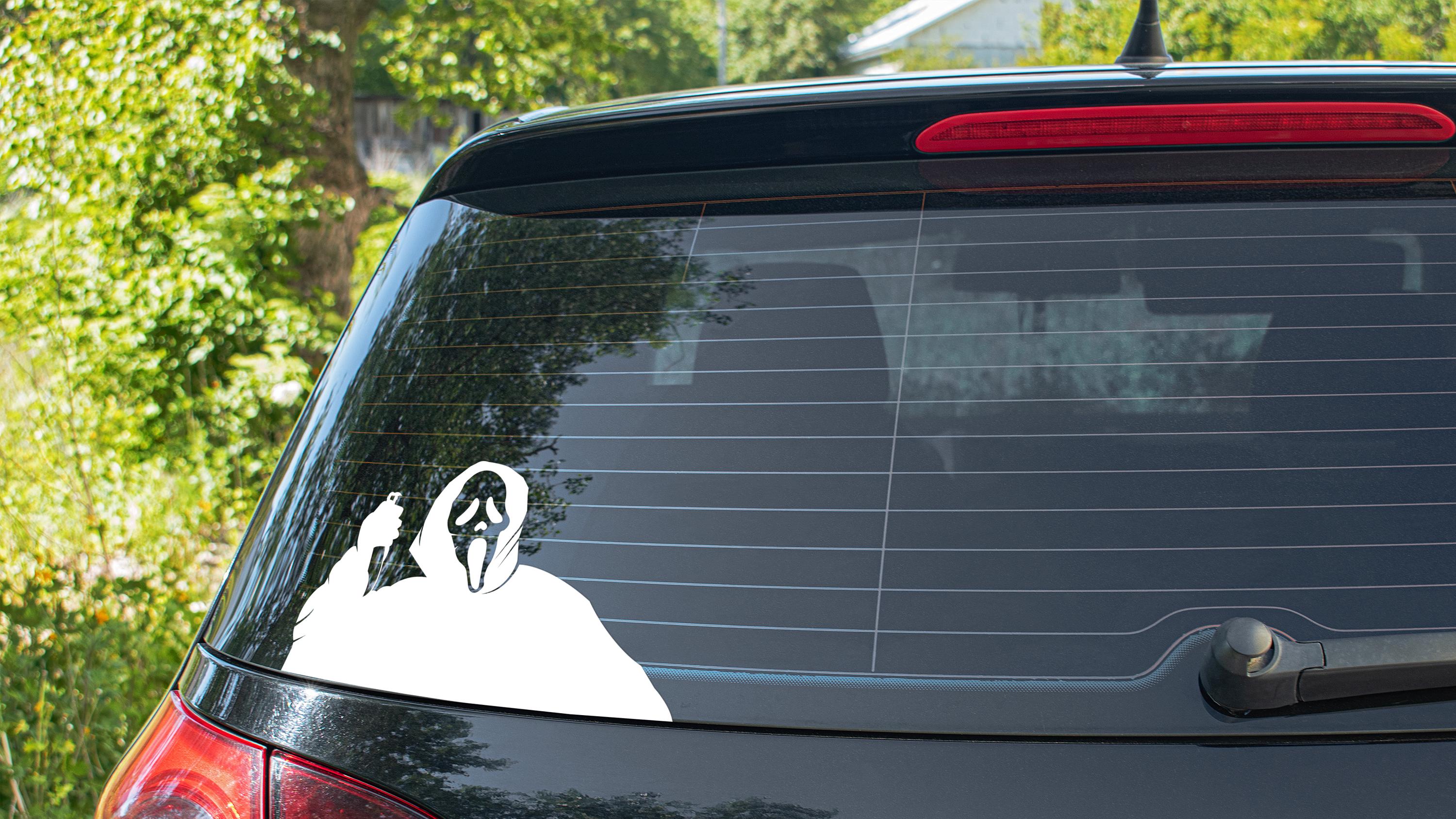 Scream Ghostface Peeker Vinyl Car Decal Glow in the Dark Holographic ...
