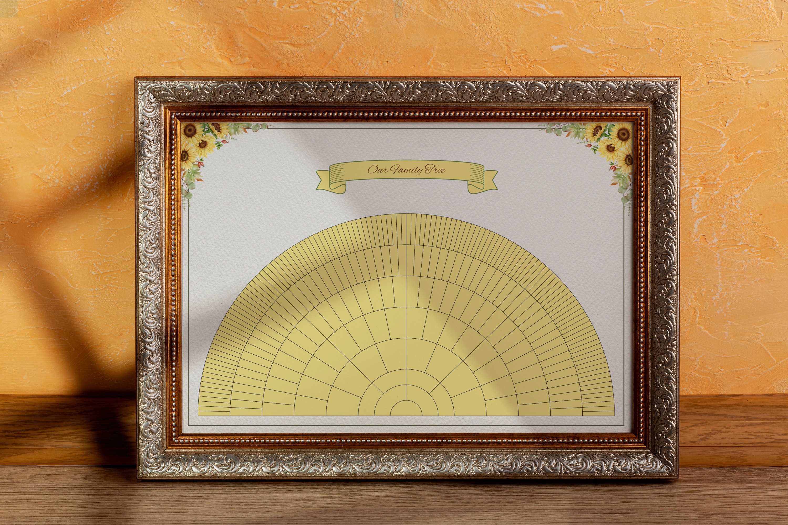 8 Generations Custom Family Tree Pedigree Chart INSTANT DOWNLOAD ...