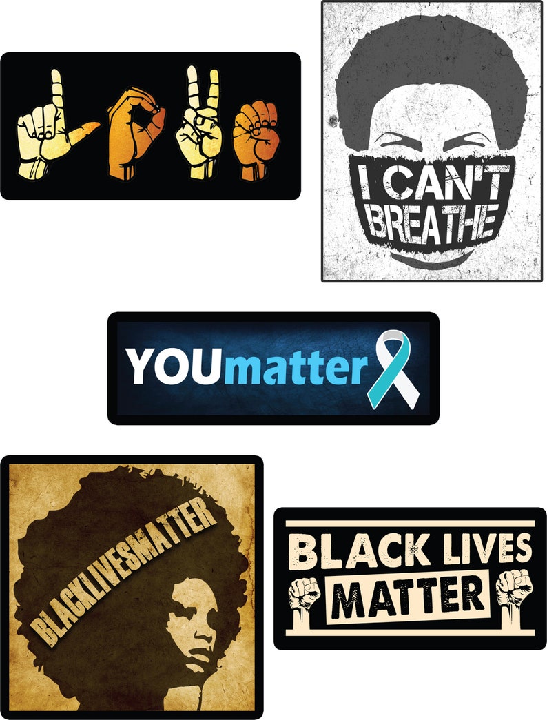 Black Lives Matter Stickers BLM Stickers Civil Rights Black Lives ...