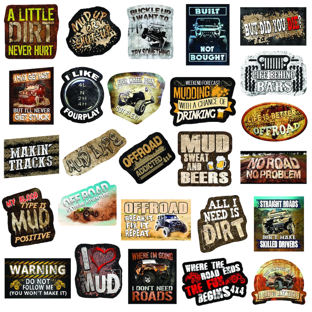 OFF ROAD Computer Waterproof Phone Cases Vinyl STICKERS – iPad Laptop ...
