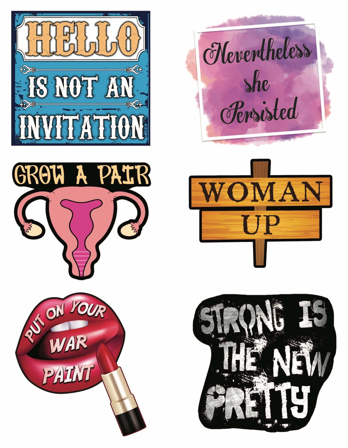 FEMINIST WATERPROOF Vinyl STICKERS Adhesive Vinyl Die Cut Feminism ...