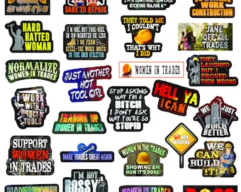 Women in Construction Stickers - Etsy