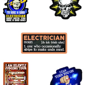 Electrician Stickers Our Electrician Hard Hat Stickers Are a Perfect ...