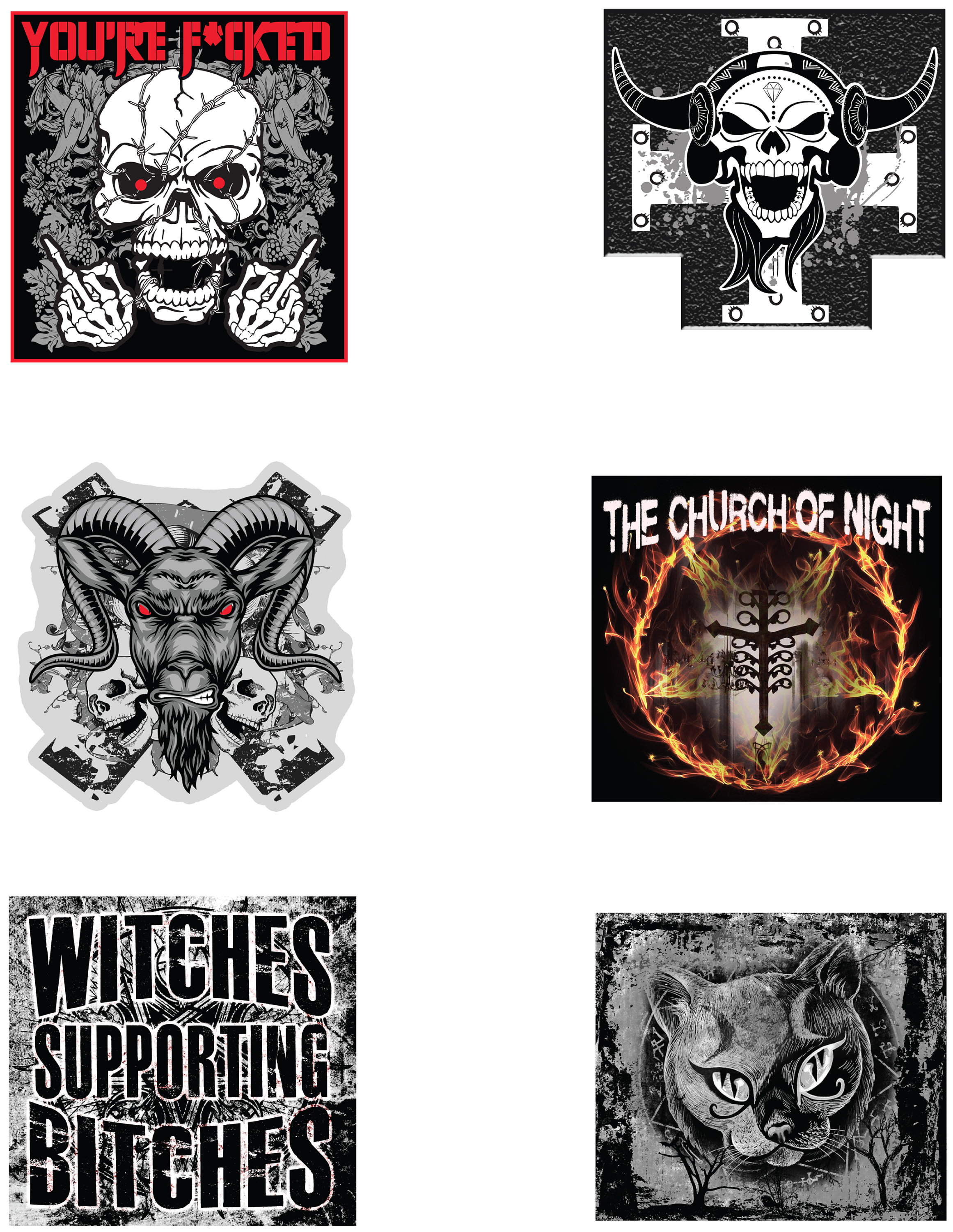 Goth Stickers Witch Stickers for Goth Decorations Black - Etsy