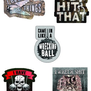 DEMOLITION Truck Wrecking Ball Water Proof VINYL STICKER – Excavators ...