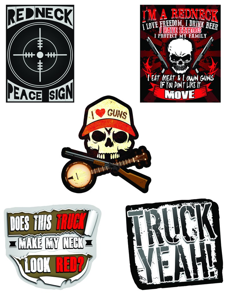 REDNECK LIFE STICKERS for Party Decoration – Waterproof Adhesive Vinyl ...