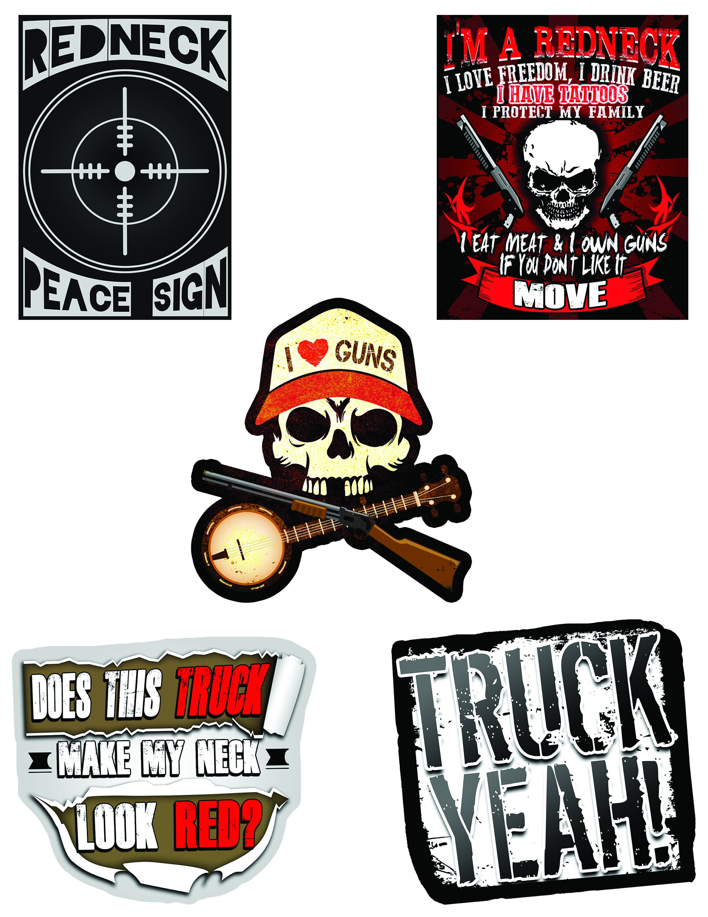 REDNECK LIFE STICKERS for Party Decoration Waterproof Adhesive Vinyl ...