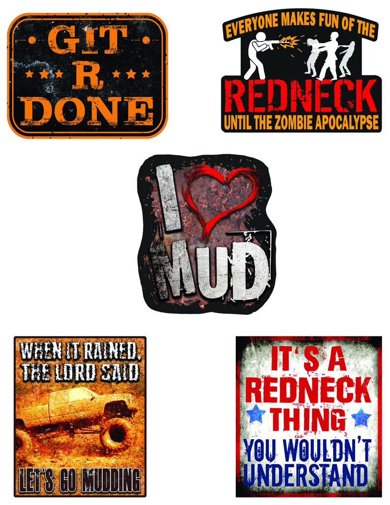 REDNECK LIFE STICKERS for Party Decoration – Waterproof Adhesive Vinyl ...