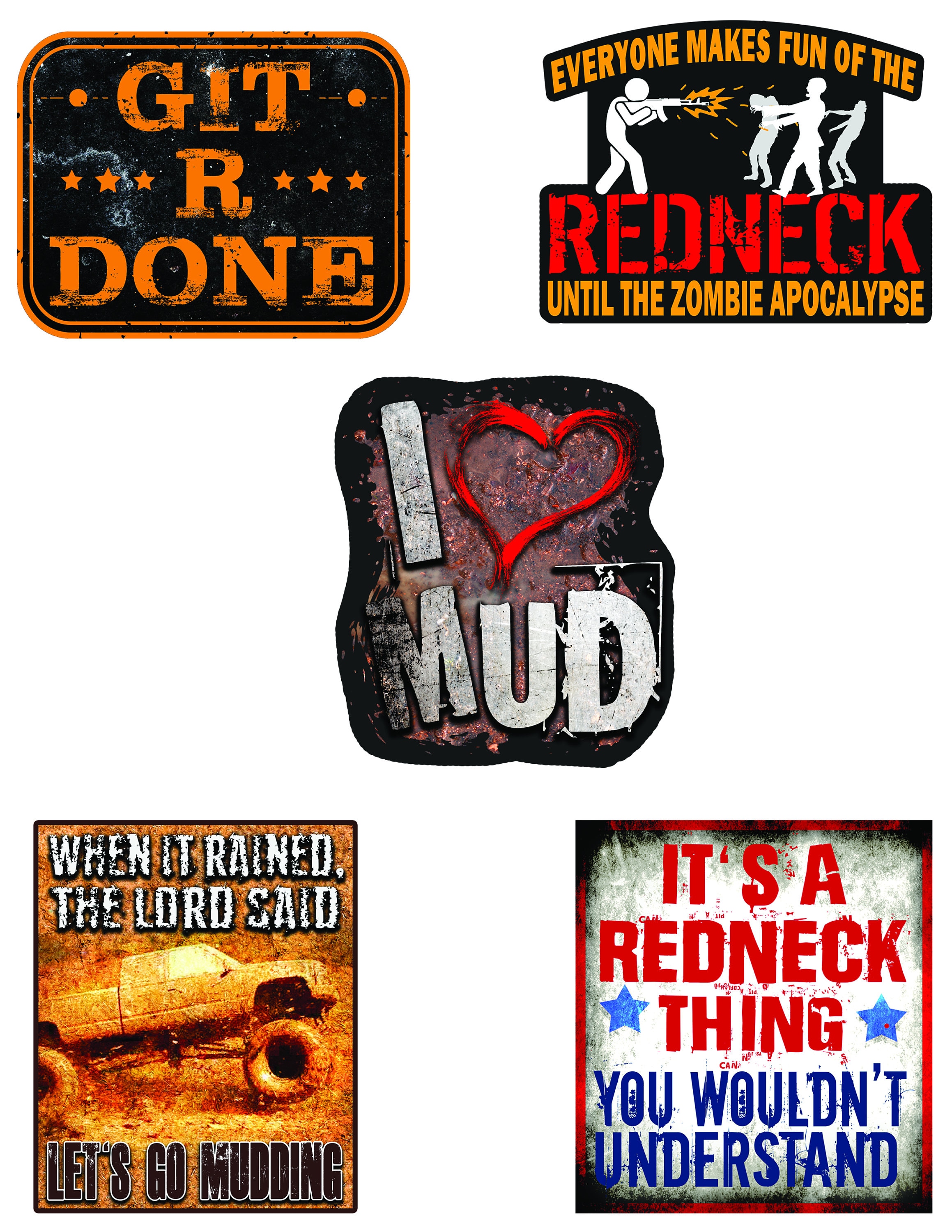 REDNECK LIFE STICKERS for Party Decoration Waterproof Adhesive Vinyl ...