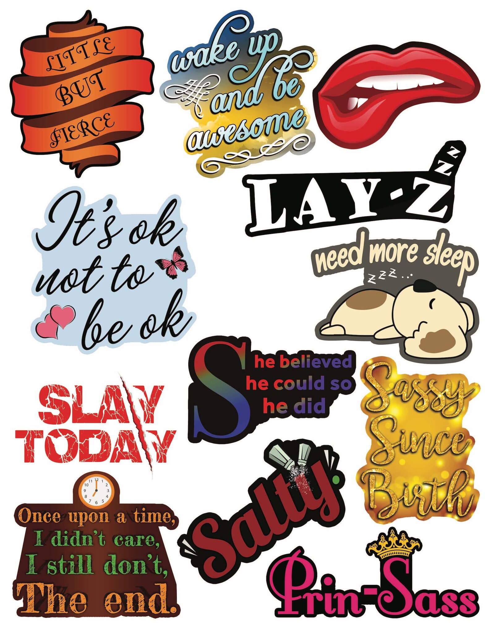 Stickers for Teens. Sticker Pack of Trendy Teen Stickers. Cute Hydro ...