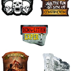 DEMOLITION Truck Wrecking Ball Water Proof VINYL STICKER – Excavators ...