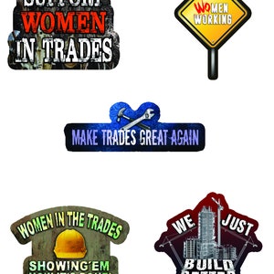 Women in Trades Stickers - Stickers for Women in Construction. Tool ...