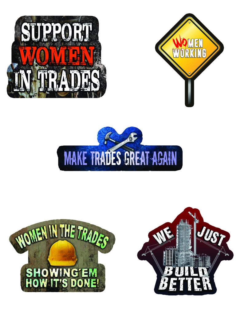 Women in Trades Stickers - Stickers for Women in Construction. Tool ...