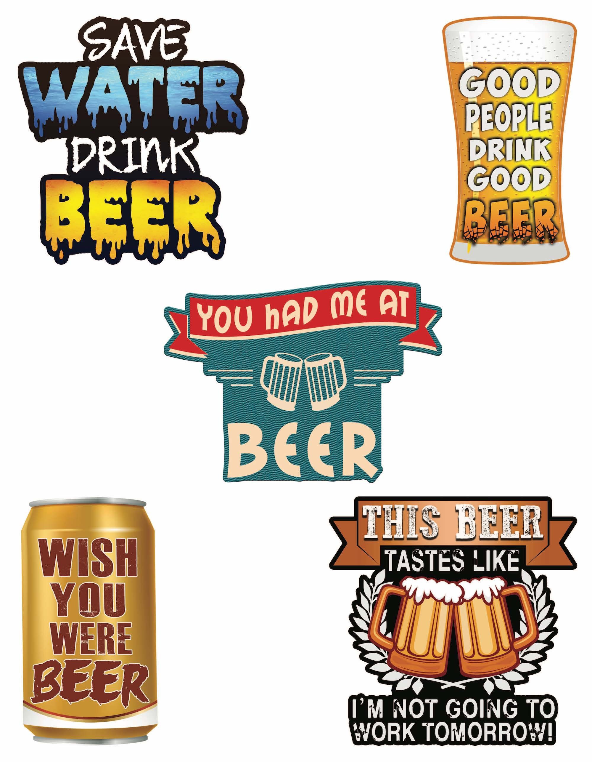 Beer Stickers. Cool Stickers for Beer Cooler. Funny Stickers for Adults ...