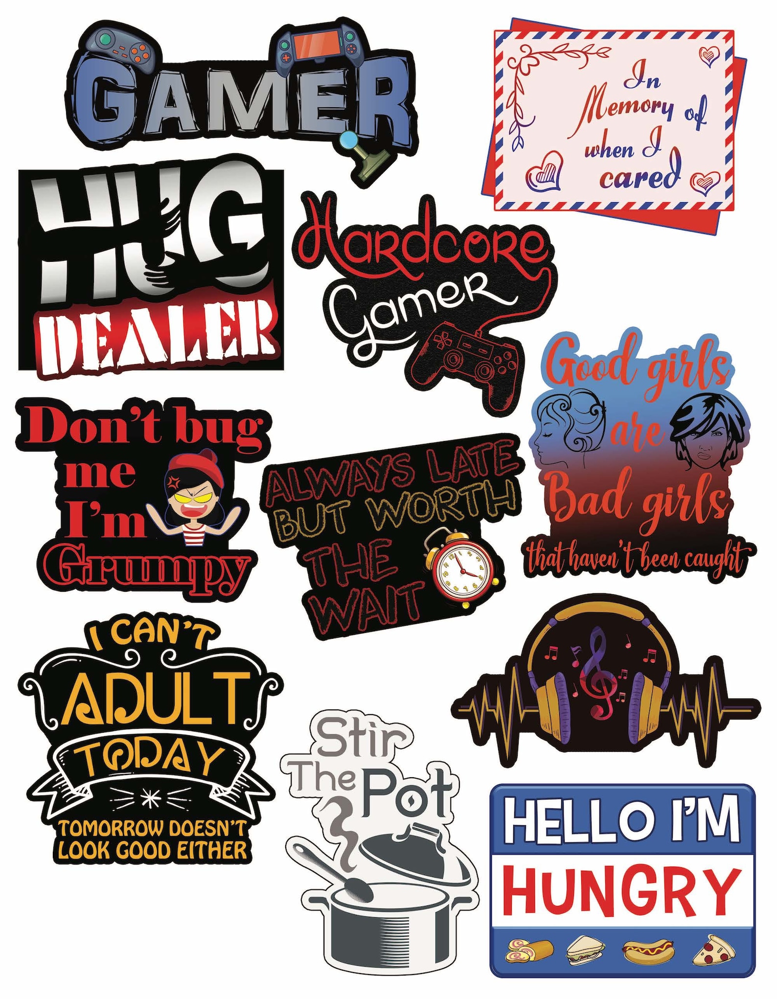 Buy Stickers for Teens. Sticker Pack of Trendy Teen Stickers. Cute ...