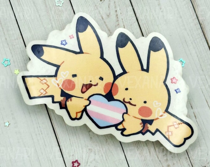 Trans Pikachus Transparent Sticker - Etsy