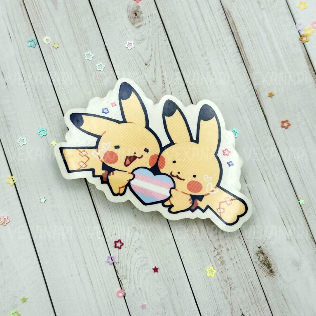 Trans Pikachus Transparent Sticker - Etsy