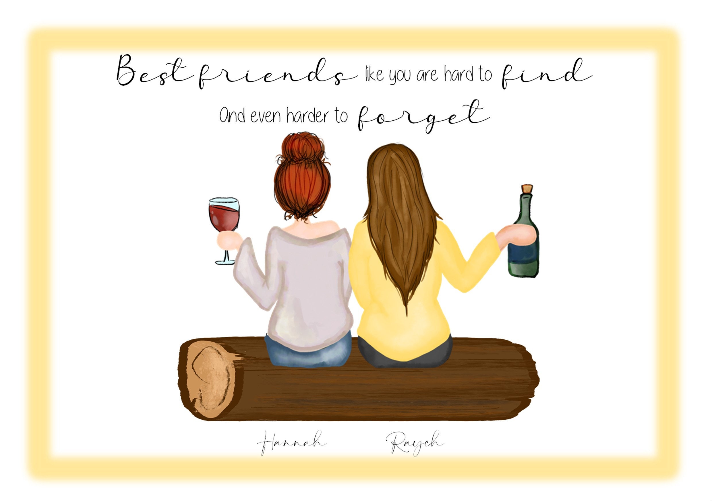 Personalised Best Friends Print Best Friends Gift Friendship - Etsy UK