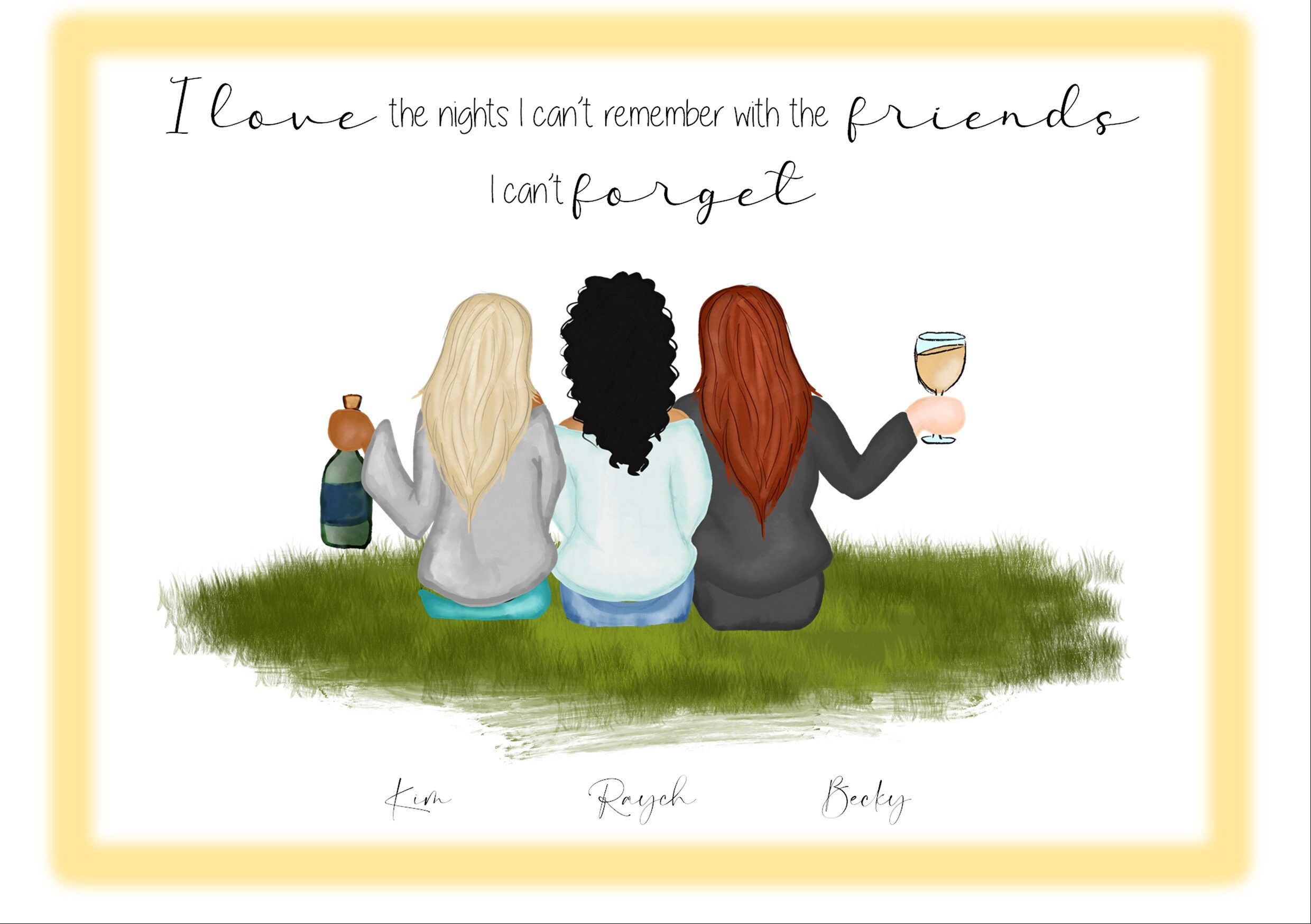 Personalised Best Friends Print Best Friends Gift Friendship | Etsy