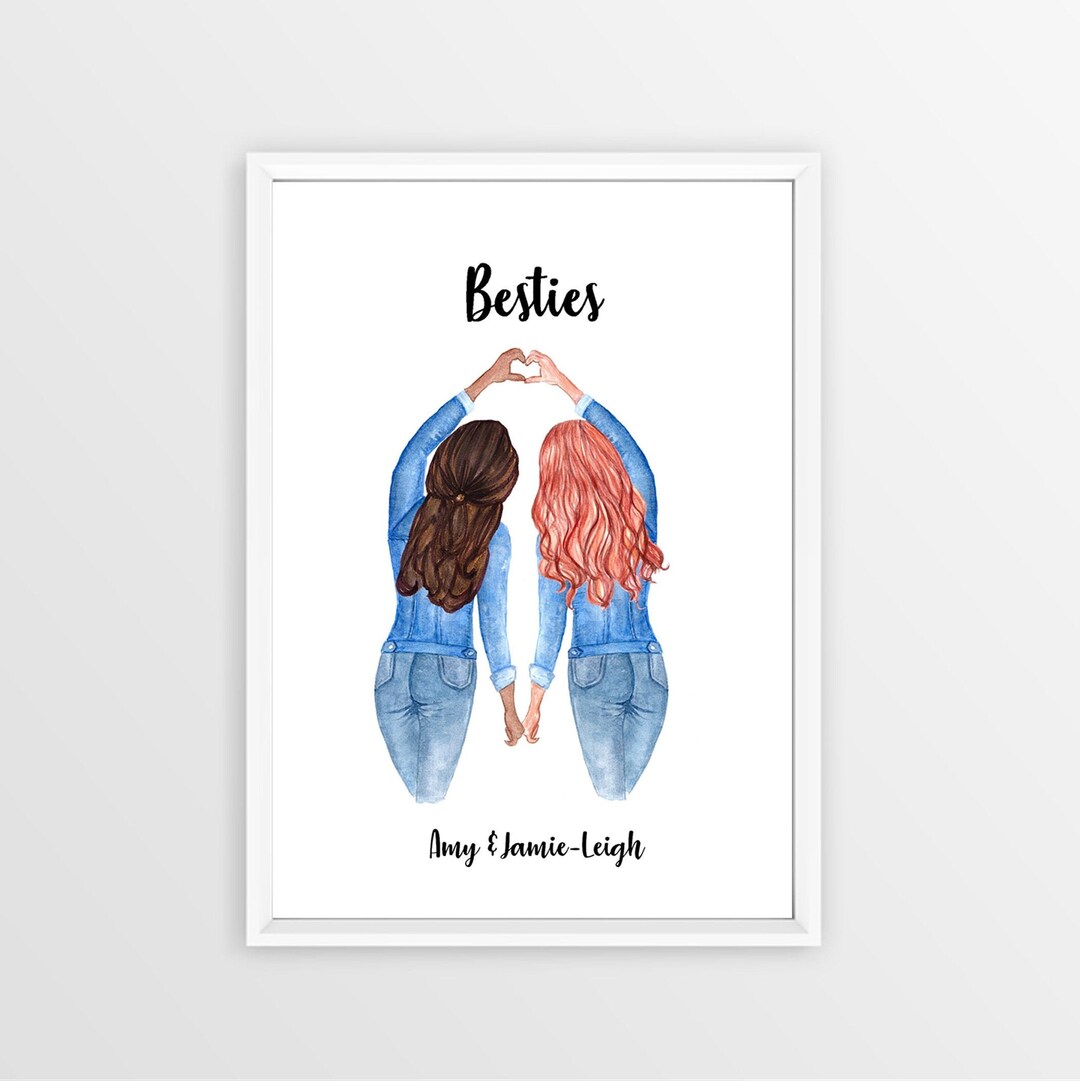 Personalised Best Friend Print, Best Friend Gift, Friendship Print - Etsy