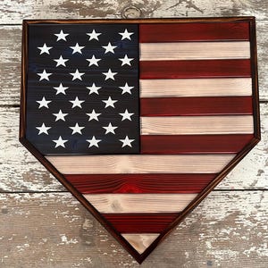 Wooden Home Plate Flag - Etsy