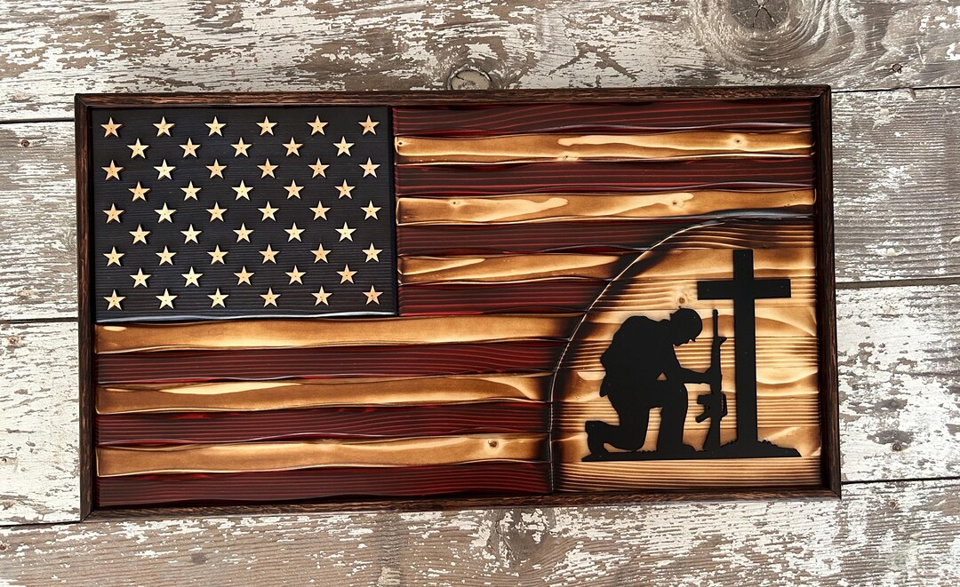 Kneeling Soldier Flag - Etsy