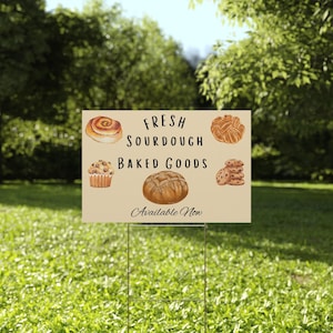 Sourdough Bread Yard Sign: Microbakery Decor, Small Business - Etsy