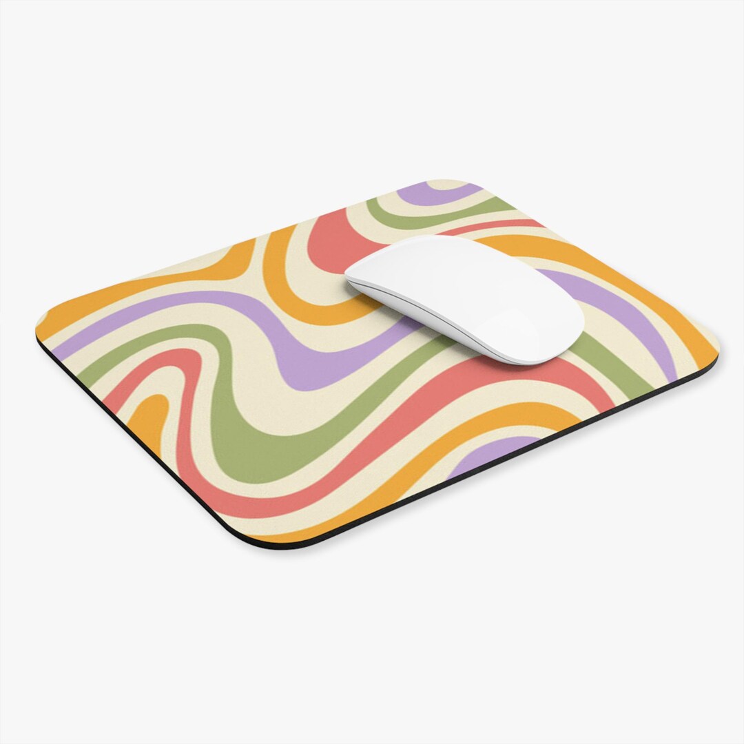 Wavy Mouse Pad, Colorful Office Desk Accessories, Rectangle Mousepad ...