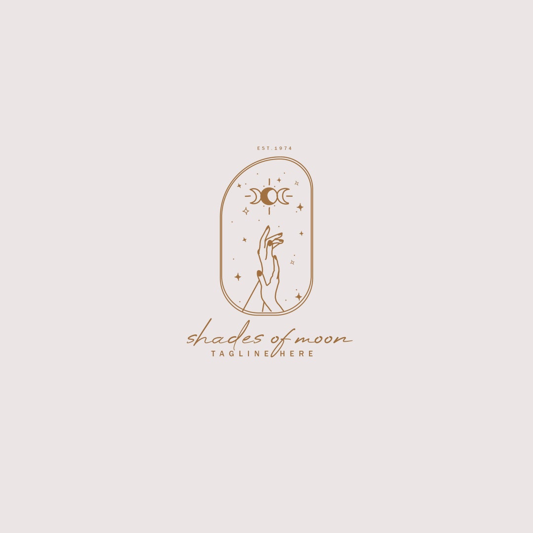 Mystic Premade Logo, Moon Logo, Moon Phases Logo, Photography, Boutique ...
