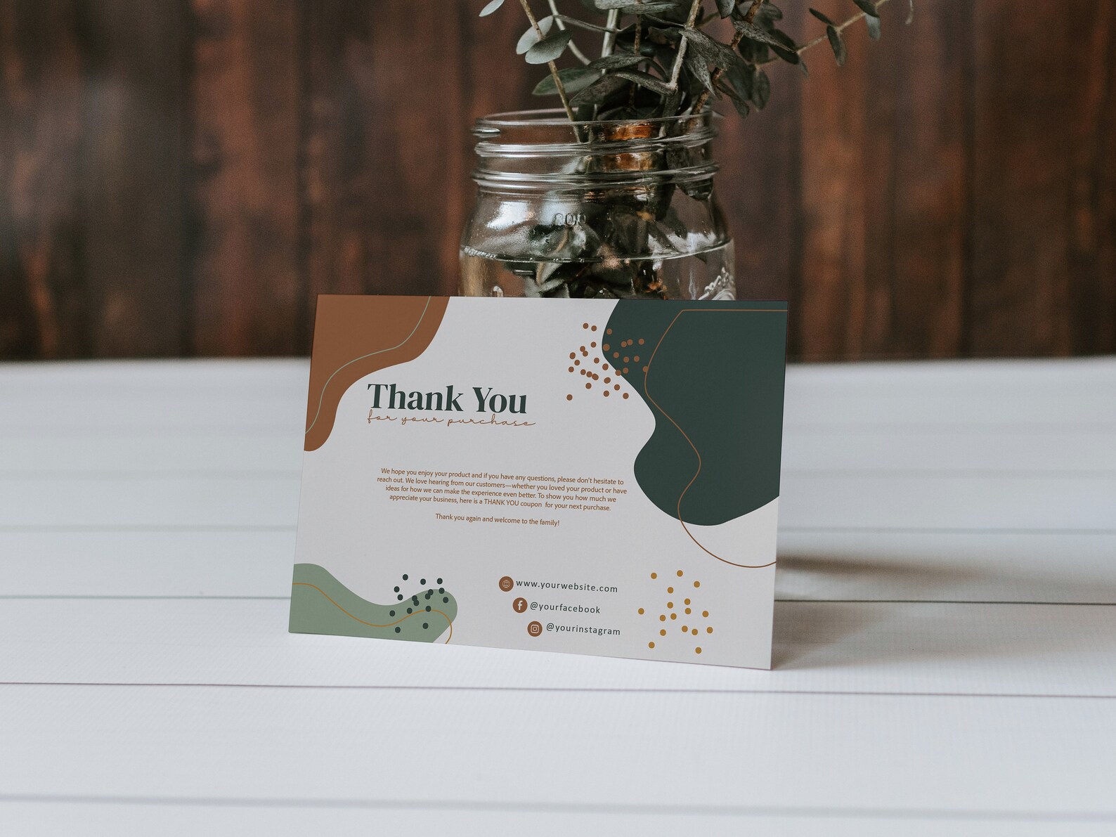 Premade Thank You Card Digital Design Printable Thank You - Etsy