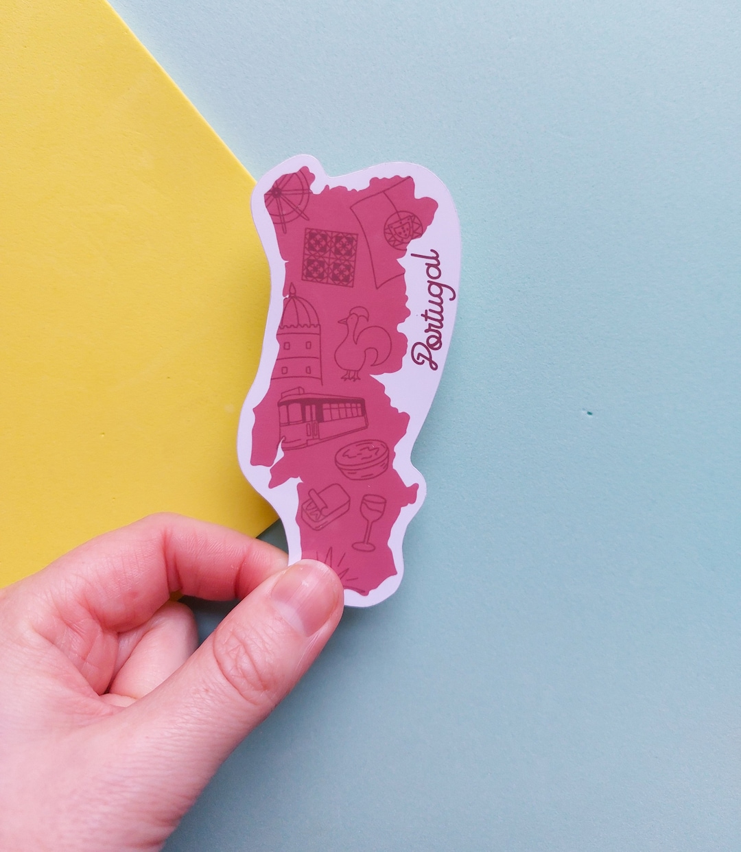 Portugal Sticker - Waterproof Portugal Map Sticker - Country Outline ...