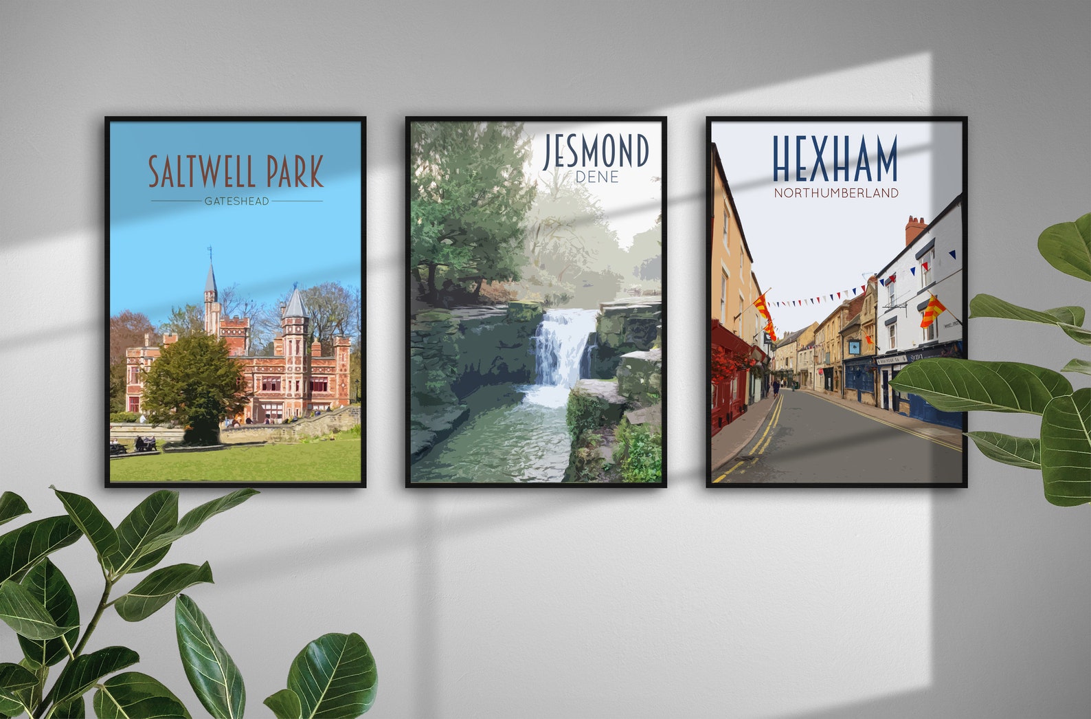 Jesmond Dene Travel Poster Retro Vintage Style Newcastle - Etsy UK