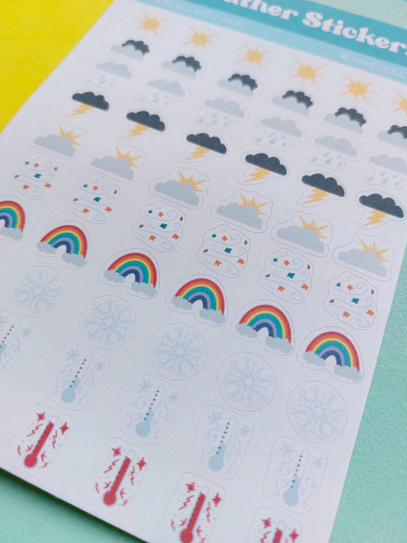 Weather Stickers - Journal Sticker Sheet. Travel Journal, Scrapbooking ...