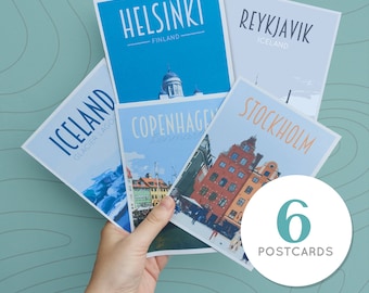 Iceland Map Postcard in National Flag Design Iceland Art - Etsy