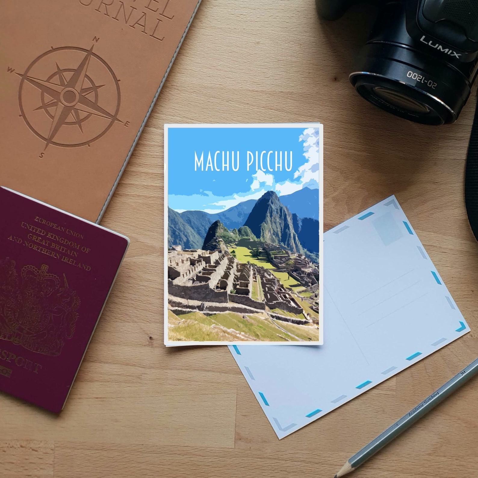 Machu Picchu Travel Poster - Retro Vintage Style Peru Art Print ...