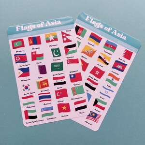 Asia Flag Stickers, Flags of Asia, South East Asia, Stickers for Travel ...