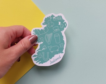 A5 Sticker Sheet Ireland Pink Landmarks Vinyl Stickers Irish - Etsy