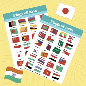 South East Asia Sticker Sheets With Map Sticker, Flag Stickers, Stamps ...